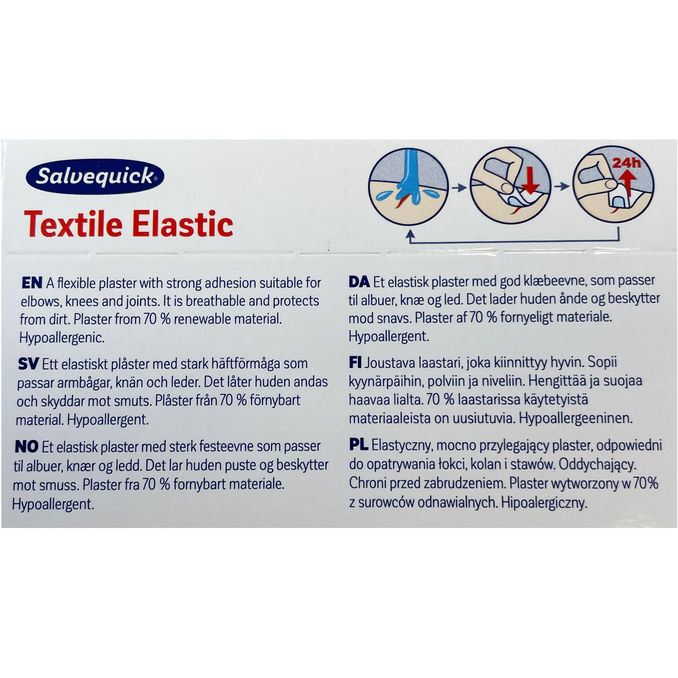 Plaster Textile Elastic, 1 pcs fra Salvequick | Motatos