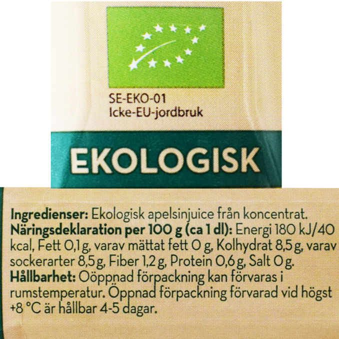 Apelsinjuice Eko 24-pack, 24 x 25cl från Kiviks | Matsmart
