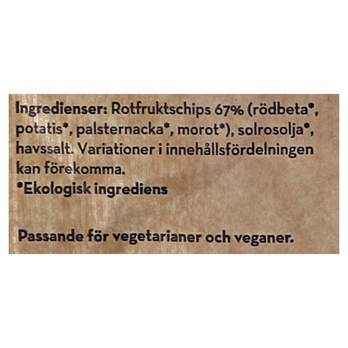 Rodfrugt Chips Økologiske, 85 g fra Svenska LantChips | Motatos