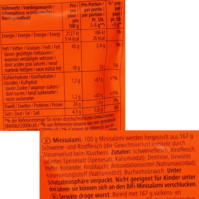 BiFi Snackpack, 80g von BIFI | Motatos