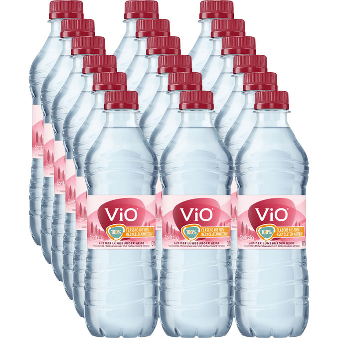 VIO Mineralwasser Spritzig, 18er Pack (EINWEG) zzgl. Pfand, 18x 0,5L ...
