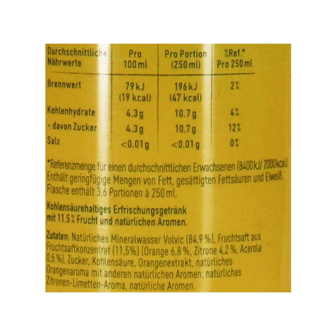 Volvic Limotion Orange (EINWEG) zzgl. Pfand, 0,9L von Volvic | Motatos