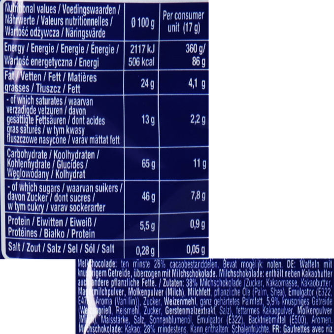 Crunch Wafer Snack, 5x 17g von Nestlé | Motatos