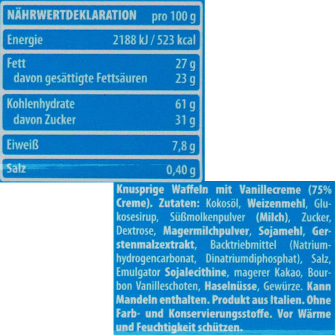 Waffeln Classic Vanille, 90g von Loacker | Motatos