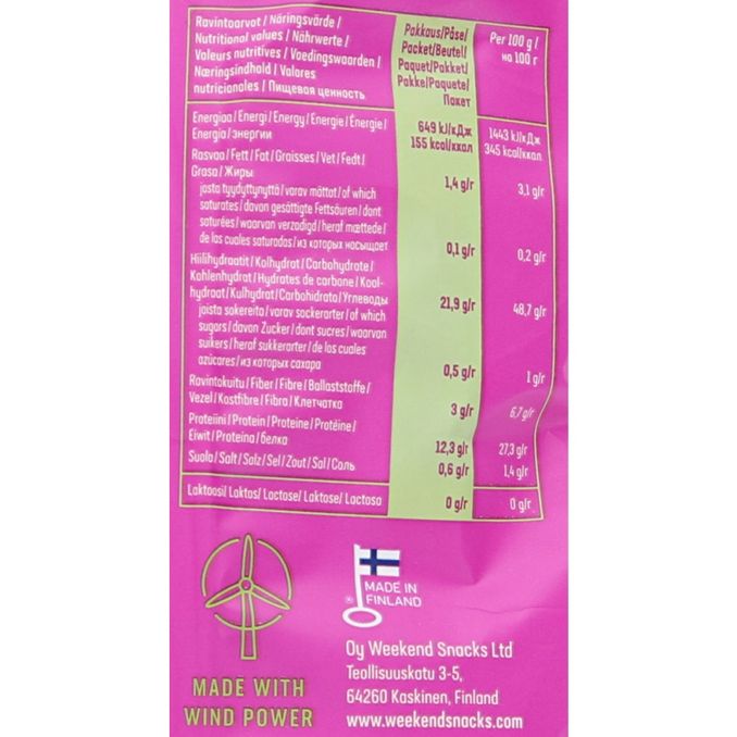 Linssnacks Spring Onion , 45 g från Weekend Snacks | Matsmart