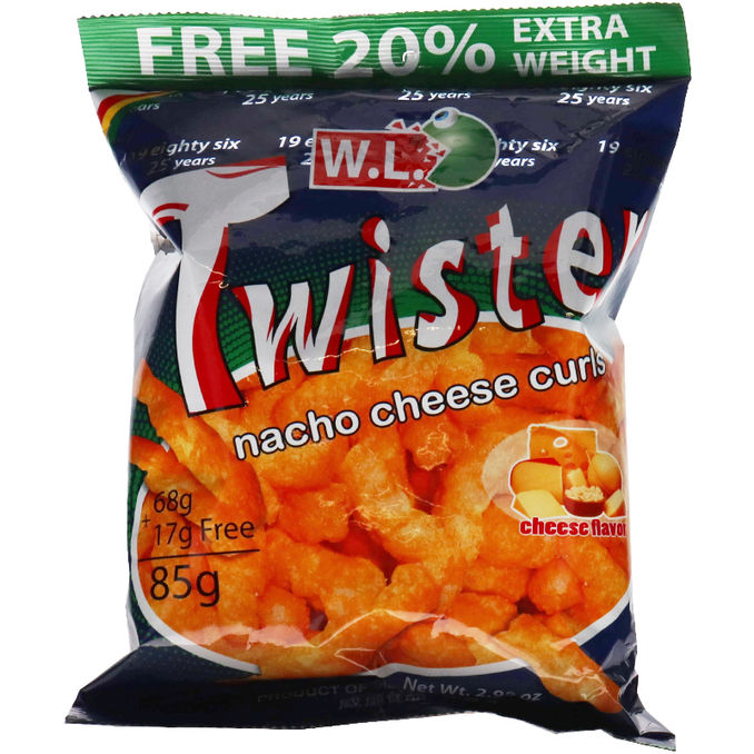 Twister Nacho Cheese Curls, 85 g von W.L. | Motatos