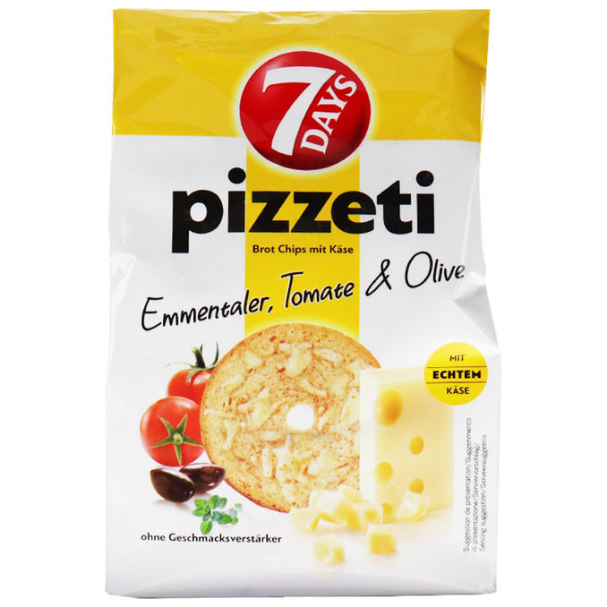 Pizzeti Emmentaler, Tomate & Olive, 175g von 7Days | Motatos