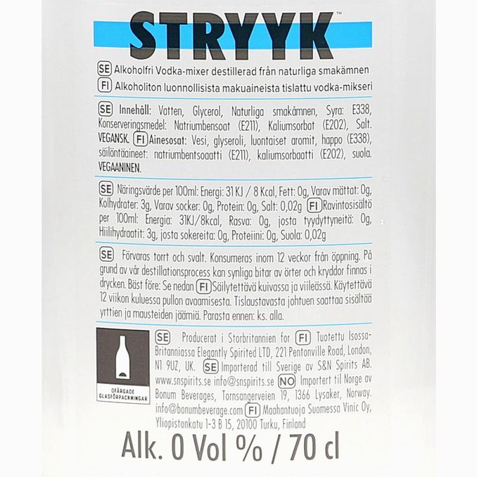 Alkoholfri Vodka, 70 cl från STRYYK | Matsmart
