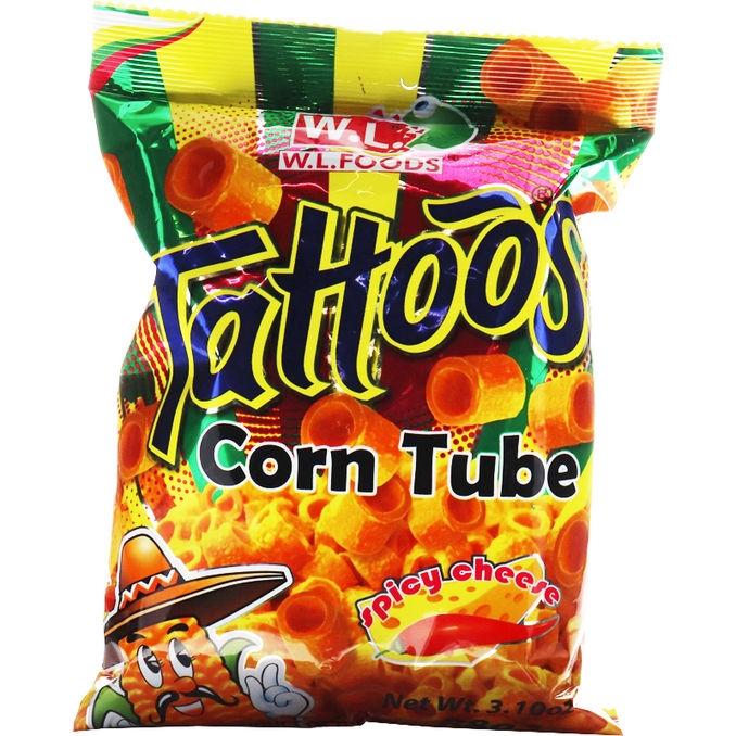 Mais-Chips (gerollt) Spicy Cheese, 88g von WL | Motatos