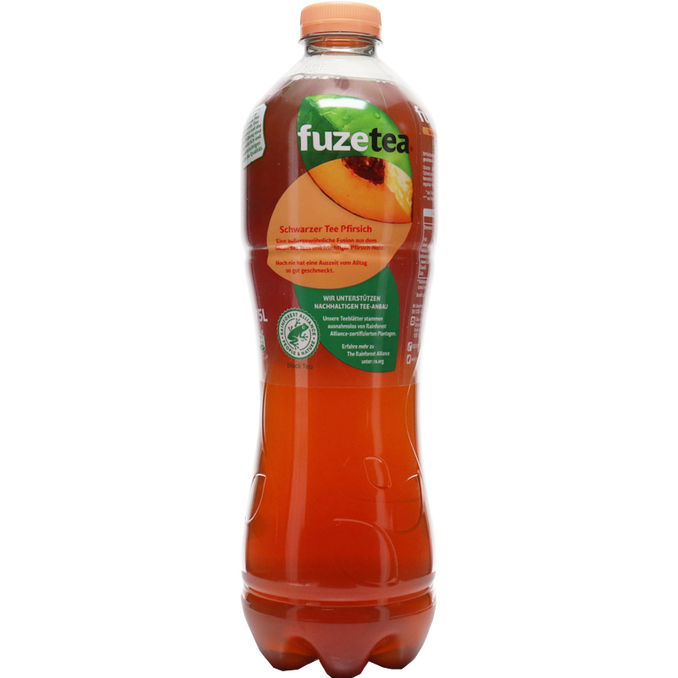 Schwarzer Tee Pfirsich (EINWEG) zzgl. Pfand, 1,75L von Fuze Tea | Motatos