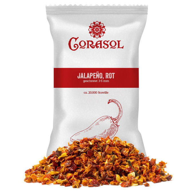 Jalapeño Chili, rot (geschrotet), 5g von Corasol | Motatos