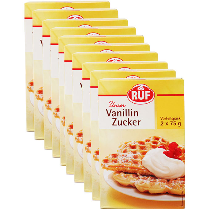 Vanillinzucker, 10er Pack, 10x 150g von Ruf | Motatos