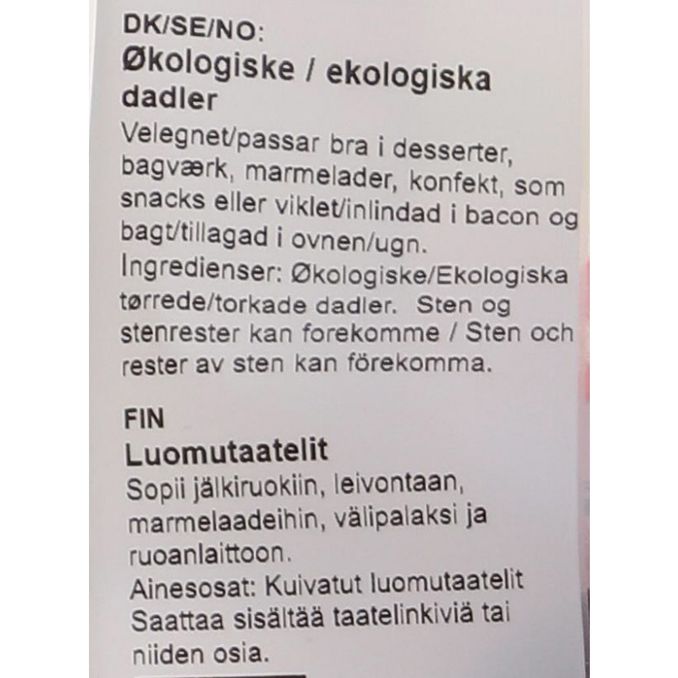 Earth Control Øko Dadler, 120 g fra Earth Control | Motatos