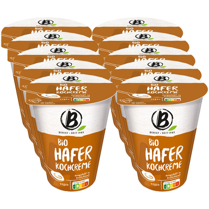 BIO Hafer Kochcreme, 10er Pack, 10x 200ml von Berief | Motatos