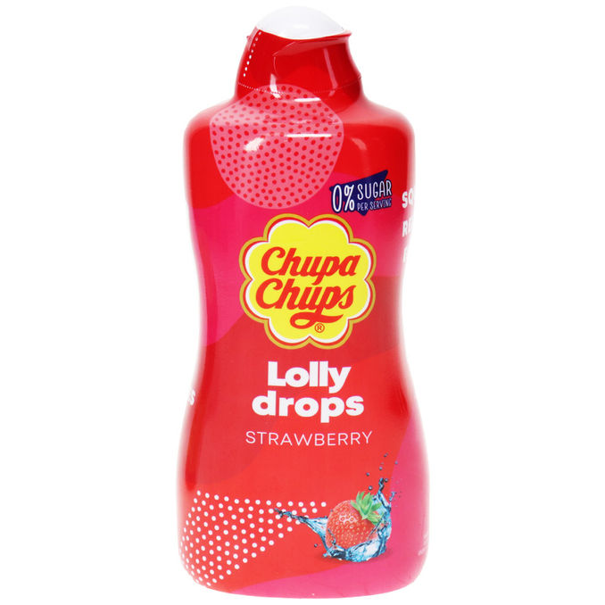 Getränkesirup Erdbeere 0% Zucker, 500ml von Chupa Chups | Motatos