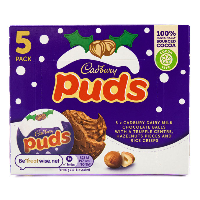 Cadbury Chocolate Puds Carton 5 Pack, 175g from Cadbury | Motatos
