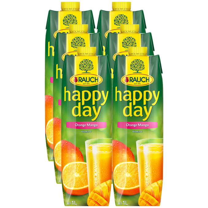 Happy Day Orange-Mango, 6er Pack, 6x 1L von Rauch | Motatos