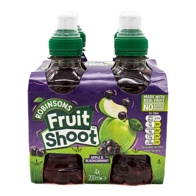 Fruit Shoot Apple & Blackcurrant 4 x 200ml, 4x200ml from Robinsons ...