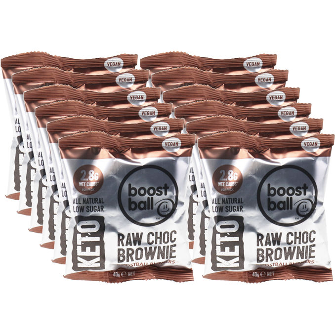 Boost Ball Schokobrownie, 12er Pack, 12x 40g von KETO | Motatos