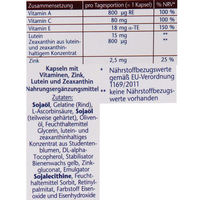 Augen Vital Sehkraft (30 Kapseln), 30 Stk. von Doppelherz | Motatos