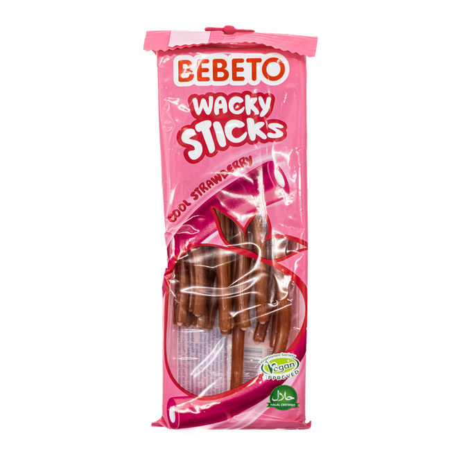 Bebeto Wacky Sticks Cool Strawberry 160g , 160g from Bebeto | Motatos