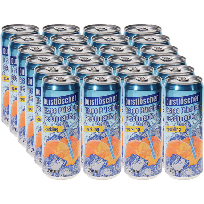 Durstlöscher Eistee Pfirsich, 12er Pack (EINWEG) zzgl. Pfand, 24 x 330ml von Durstlöscher | Motatos
