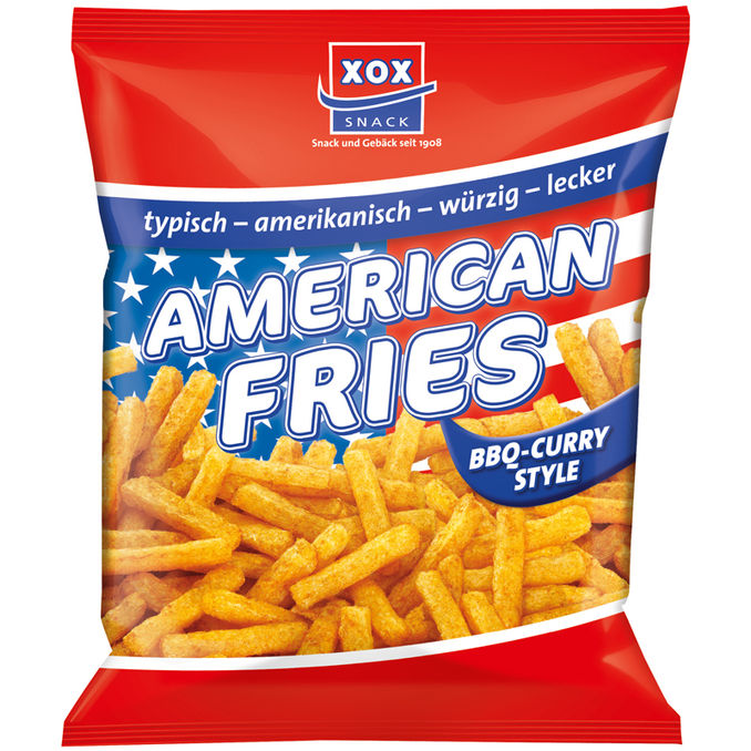 American Fries BBQ-Curry-Style, 125g von XOX | Motatos