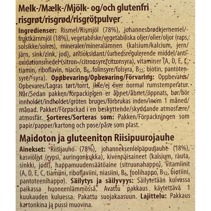 Sinlac Specialgröt, 500g från Nestlé | Matsmart