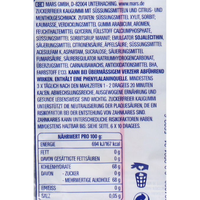 Kaugummis Extra Professional White mit Zitrone (Big Pack), 6x 10 ...
