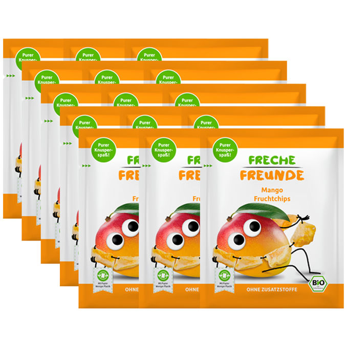 BIO Fruchtchips Mango, 15er Pack, 15x 10g von Freche Freunde | Motatos