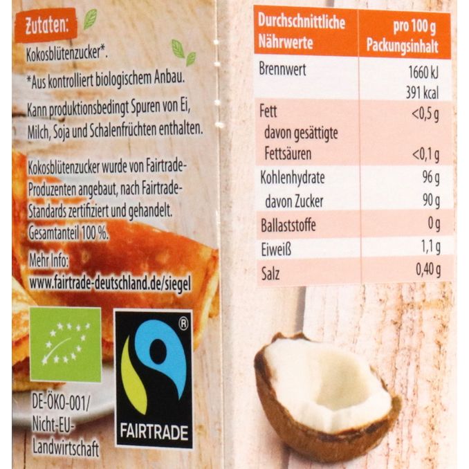 BIO Kokosblüten Zucker, 250g von Ruf | Motatos