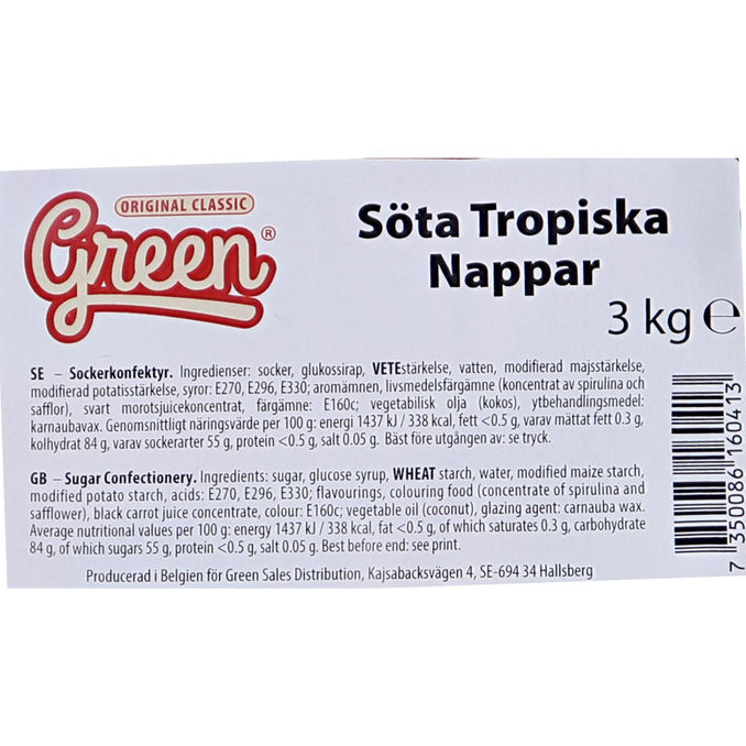 Tropiska Godis Nappar, 3 Kg från GREEN | Matsmart