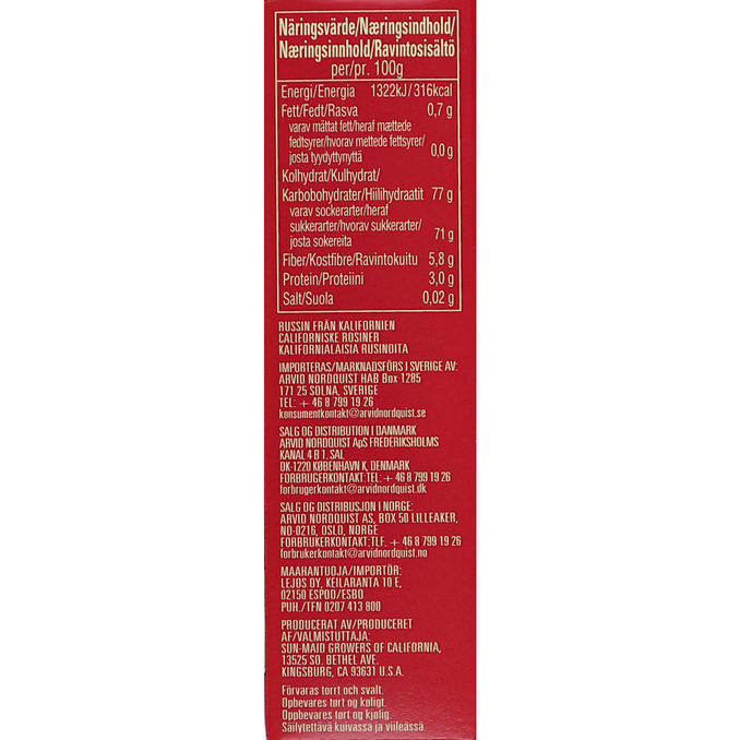 Sun Maid Rosiner 200g, 200 g fra Sun Maid | Motatos