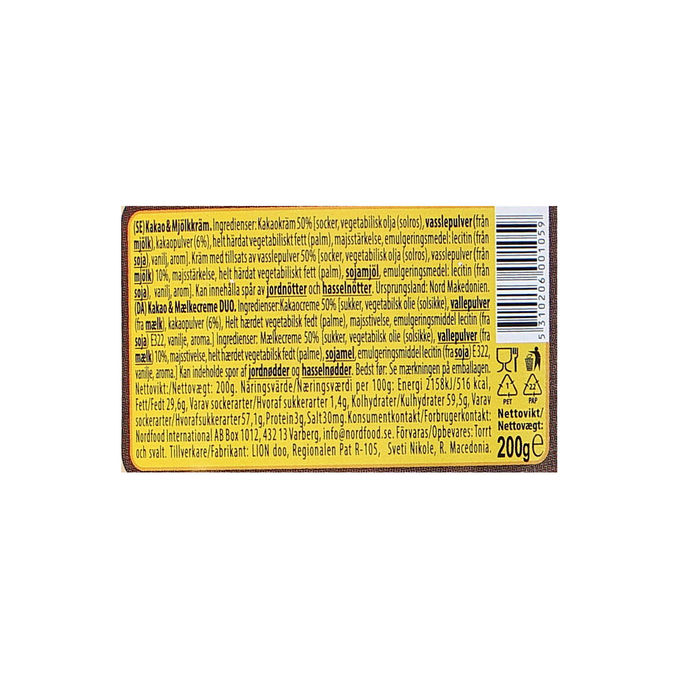Kakao Mjölkkräm Duo , 200g från Mister Cream | Matsmart