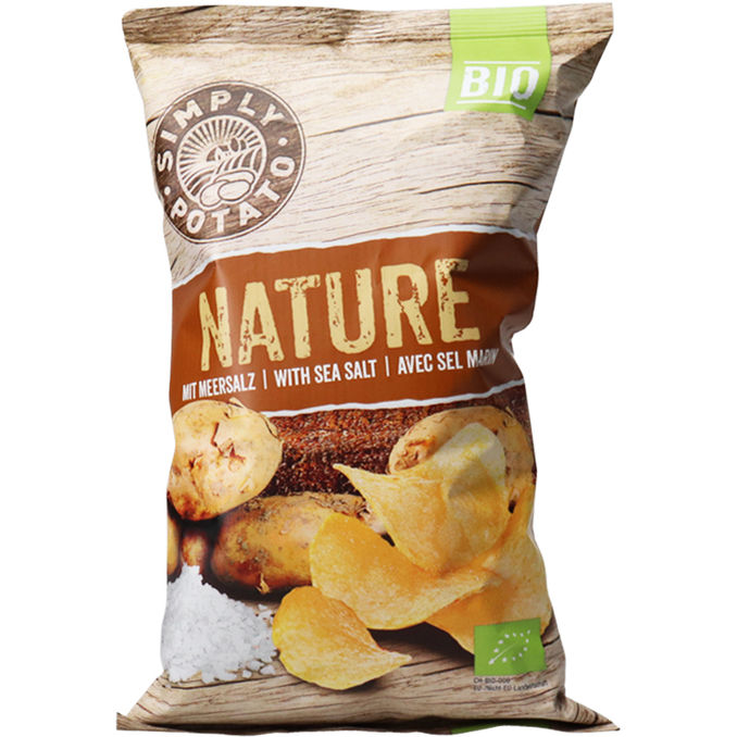 BIO Chips Nature mit Meersalz, 100g von Simply Potato | Motatos