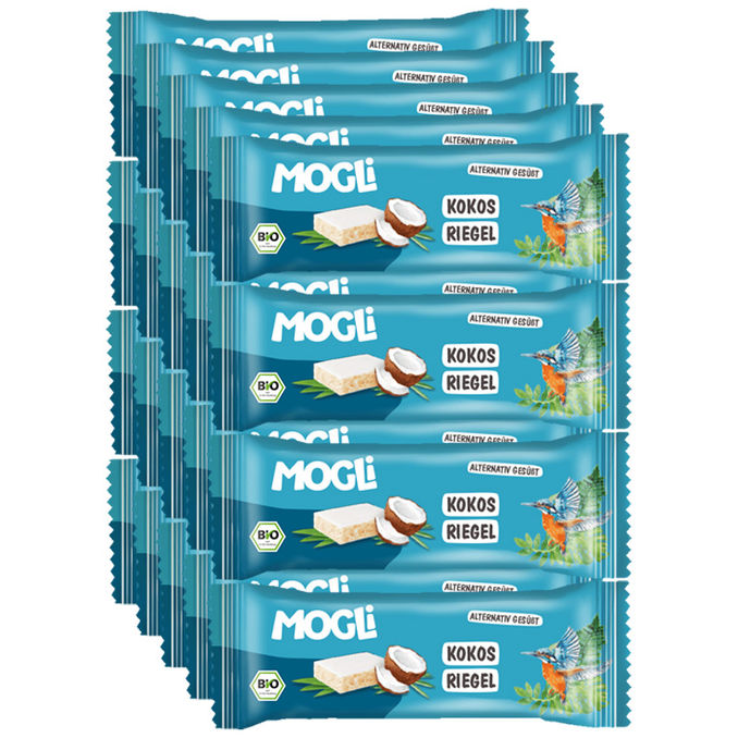 BIO Kokos Riegel, 20er Pack, 20x 25g von MOGLi | Motatos