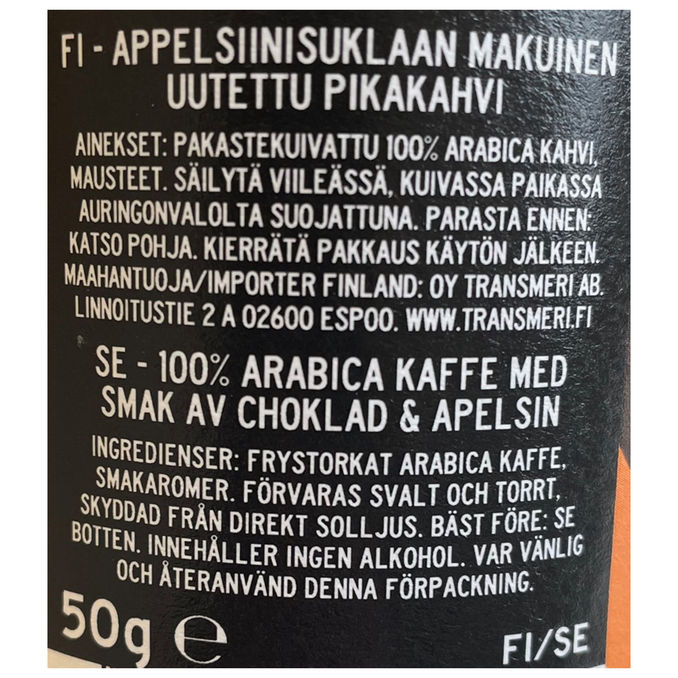 Snabbkaffe Choklad Apelsin, 50 g från We are Littles | Matsmart