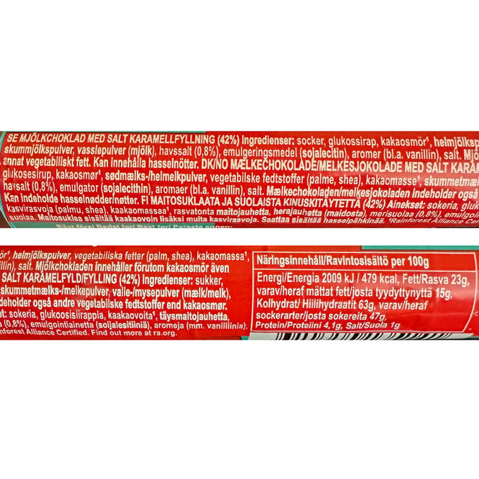 Cloetta Center Rulle m. Havsalt, 78 g fra Cloetta | Motatos